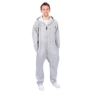 Forever Lazy Heavyweight Adult Onesie - Drift Away Gray - XS
