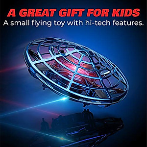 Force1 Scoot Hand Operated Drone for Kids or Adults - Hands Free Motion Sensor Mini Drone, Easy Indoor Small UFO Toy Flying Ball Drone Toy for Boys and Girls (Blue)