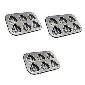 BESTonZON 3pcs 6 Heart Shaped Cake Pan Mini Muffins Mini Paper Cups Heart Pastry Heart Shaped Cupcake Pan Heart Cupcake Tray Baking Tray Baking Tools Cupcake Maker Bakeware Halloween