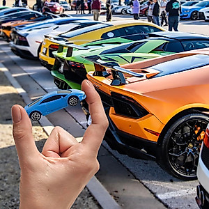 Just For Laughs 6 Diecast Metal Cars, 1:64 Scale Mini Cars, Officially Licensed - Ford F-150, Bentley Continental GT, Chevrolet Camaro, Ford Mustang 2015, McLaren 600LT, Nissan GT-R (R35)