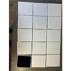 15pcs carboard jewellery gift boxes, earring boxes Necklace Ring mixed Boxes Jewelry Storage Gift Packaging Box for Anniversary Wedding Birthday Christmas gift box (white earrings box)