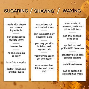 Smooth Lab, Sugar Wax Hair Removal Kit - Sugar Waxing Kit for Sensitive Skin - 100% Organic All Natural Ingredients - Perfect for Bikini, Arm, Leg, Chest, Facial and Body Hair Removal - Outstander