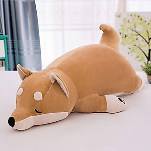VSFNDB Stuffed Plush Shiba Inu Animal Toy 20 Inch Dog Corgi Akita Animal Stuffed Plushies Super Soft Cute Cuddly Pillow Cushion Stuff Dolls Gifts for Children Kids Boys Girls Room Decoration, 20Inches
