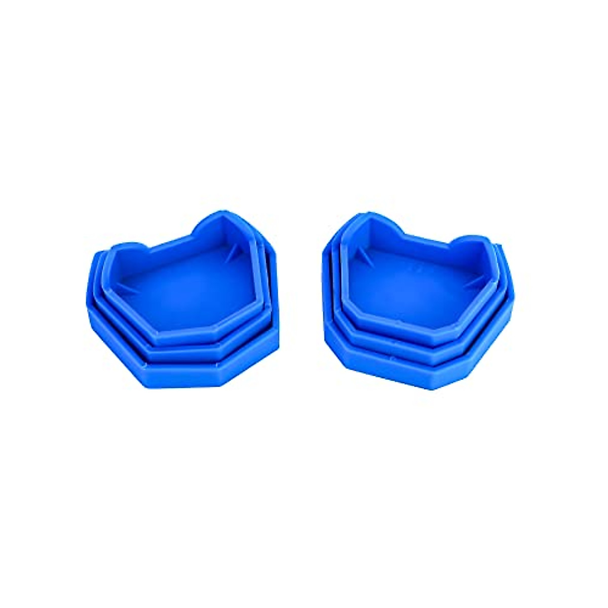 QWORK Dental Base Forming Kit, 6 Pcs Casting Trimming Dental Impression Tray Dental Plaster Mold Base for Store Dental Impression Trays Lab Model Base Set