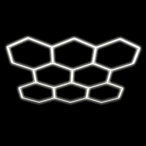 GOSLARLIT Customsize Hexagon Led Garage Lights for Workshop Gym Detailing Shop (8 hex Grid System)