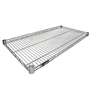 Nexel Additional Wire Shelf for Wire Shelving Units, 600-800 lb Capacity, 21" W x 24" L, Chrome Finish, (S2124C)
