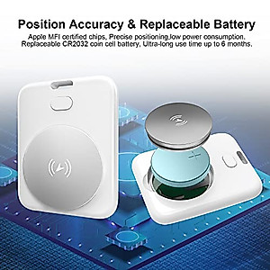 Key Finder 1 Pack, Key Locator Bluetooth Tracker with Loud Beep Sound, Smart Wallet Bag Luggage Tracker Tag for Find My App (iOS Only), 120 Feet Remote Control Anti-Lost Tracker Item Remote Finder