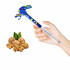 Floral Hammer with Screwdriver 6 in 1 Multifunctional Tool Set with Slotted/Flat Head Phillips Screwdriver & Nut Drivers Garden Tool Nail Puller Hammer Gift for Halloween Thanksgiving Christmas (Blue)