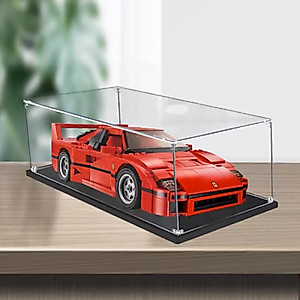 Acrylic Display Case for Lego 10248 Creator Ferrar F40 - Showcase, Protect & Decorate Model with Dustproof Storage, Collectibles, Gifts (2mm Transparent)