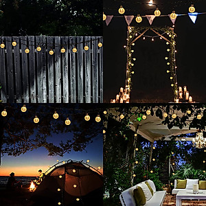Beauthard Solar String Lights Outdoor,60 Led 35.6 Ft Lights with 8 Lighting Modes,Outdoor String Lights,Waterproof Solar Patio Outside Lights for Garden Yard Home Wedding Party Decoration(Warm White)