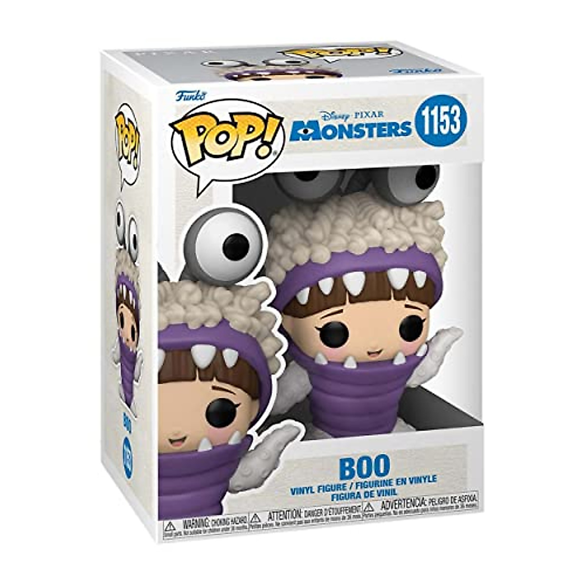 Funko POP Disney: Monsters Inc 20th - Boo with Hood Up, Multicolor, One Size, (57741)