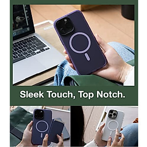 TORRAS Upgraded Matte Case for iPhone 14 Pro Case,[12FT Military Grade Protection][Compatible with MagSafe] Slim Sleek Touch Translucent Phone Cover, Matte Black