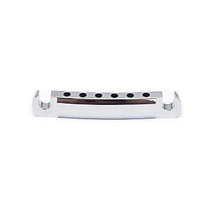 Metallor Tune-O-Matic Style Guitar Stop Bar Tailpiece for LP Les Paul SG Style Electric Guitar Parts Replacement Chrome.