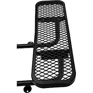 Global Industrial 46" Wheelchair Accessible Square Picnic Table, Surface Mount, Black