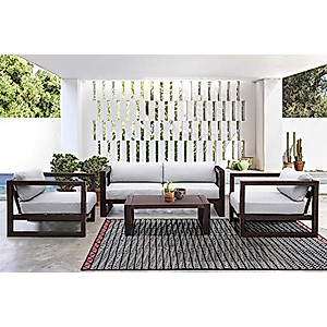 Armen Living Paradise Outdoor Eucalyptus Wood Coffee Table, Earth