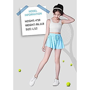 Flowy Shorts Girls Butterfly Shorts Girls Athletic Shorts Kids Butterfly Shorts Toddler Youth with Liner 2-in-1 Running,Active