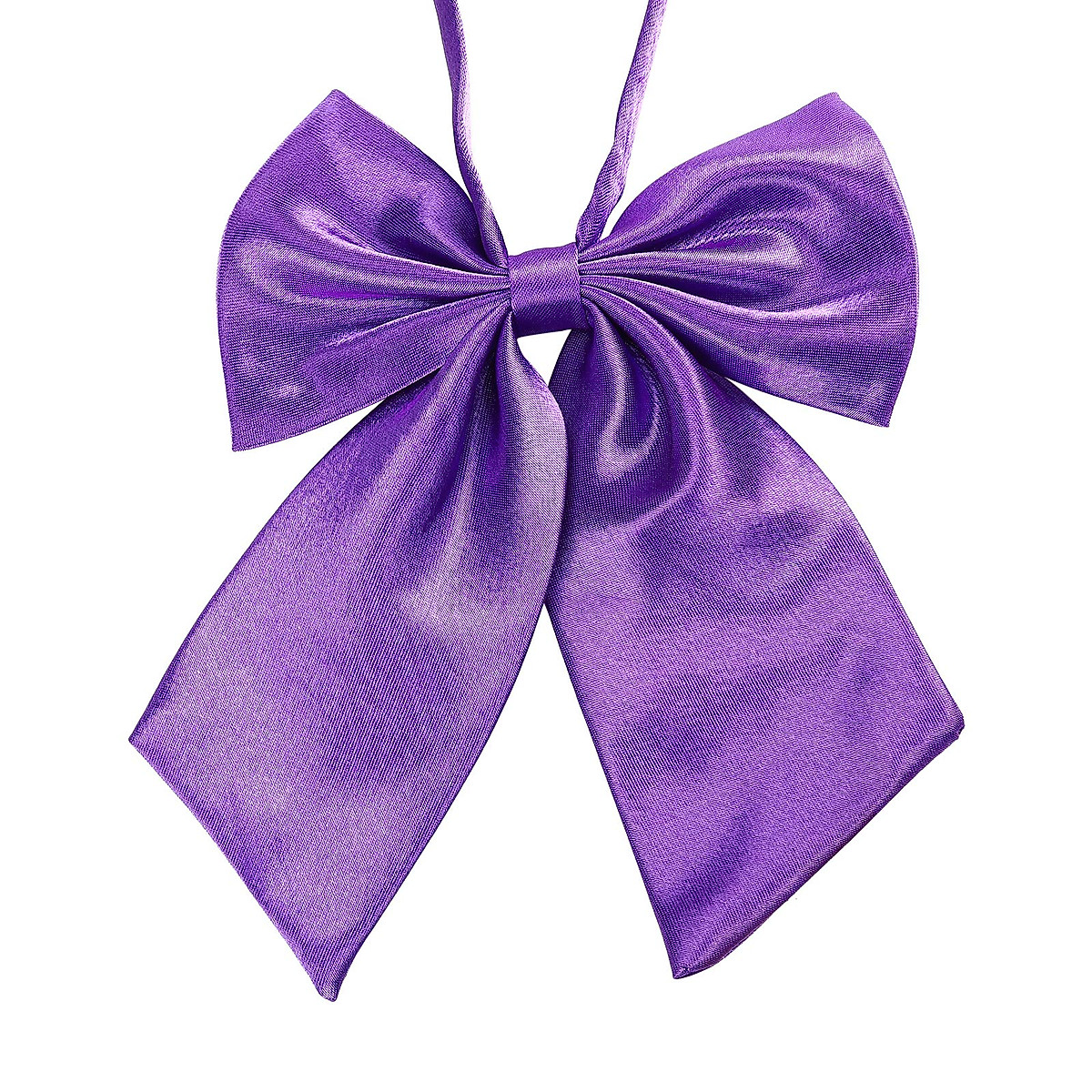 AWAYTR Ladies Adjustable Pre tied Bowtie - Solid Color Bow Ties for Women (Purple