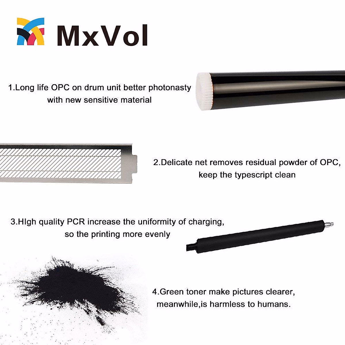 MxVol Compatible Toner Cartridge Replacement for Canon 051 051H Toner (2168C001) use for Canon imageCLASS LBP162dw MF264dw MF267dw MF269dw LBP160 MF260 Series Printer - 1 Pack Black