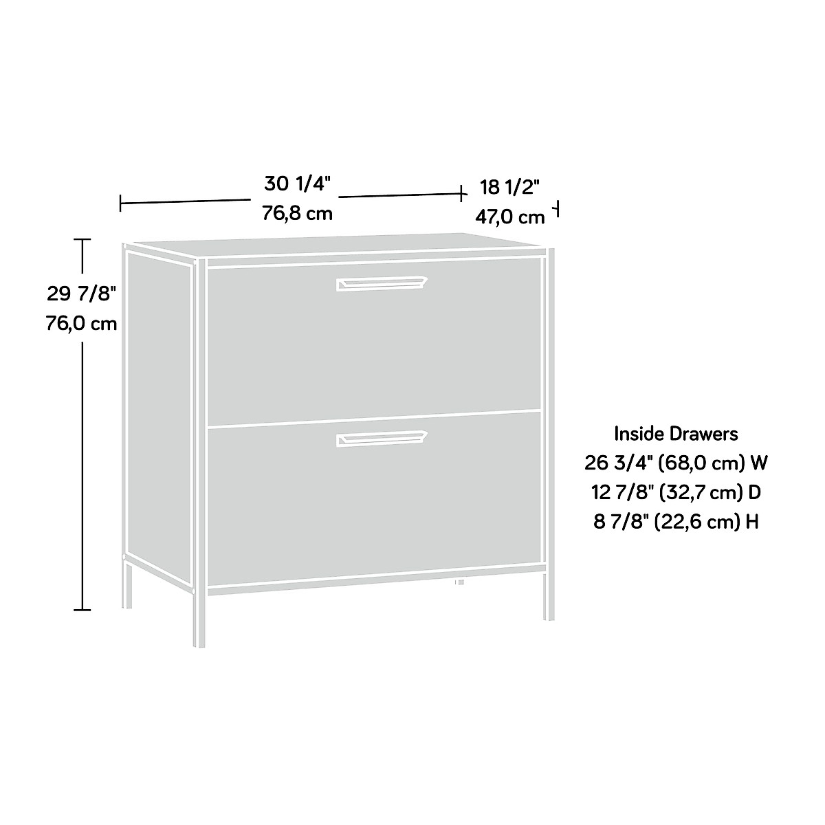 Sauder Boulevard Cafe Lateral File, Vintage Oak