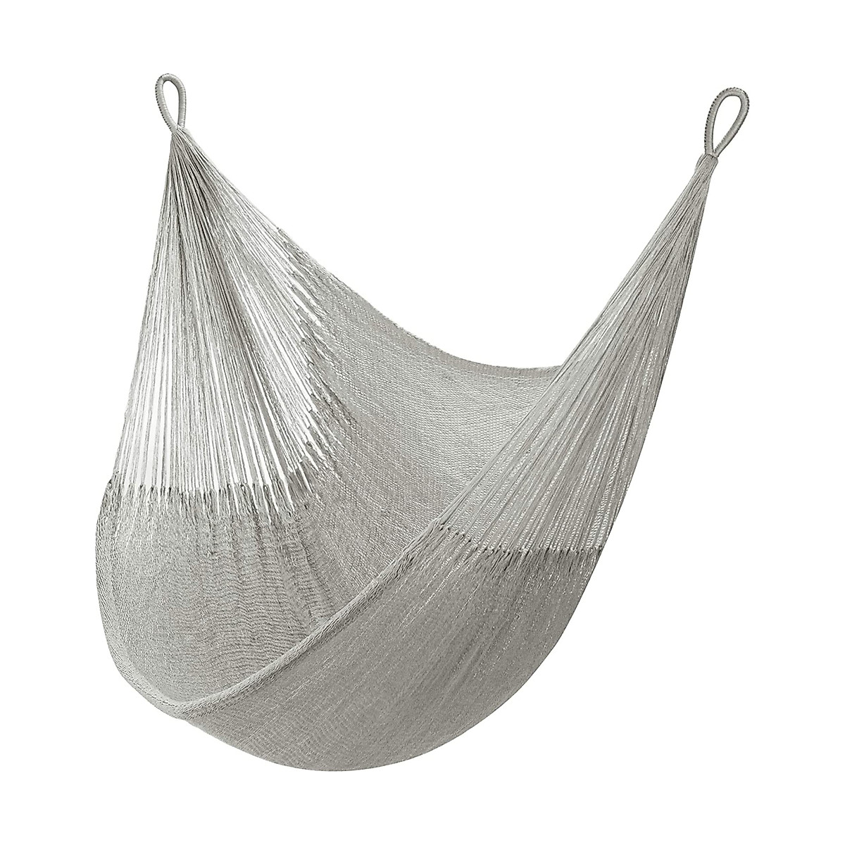 Yellow Leaf Hammocks SHA Mendocino Hanging Chair Hammock Swing, Fits 1 person (330 lbs), Grey