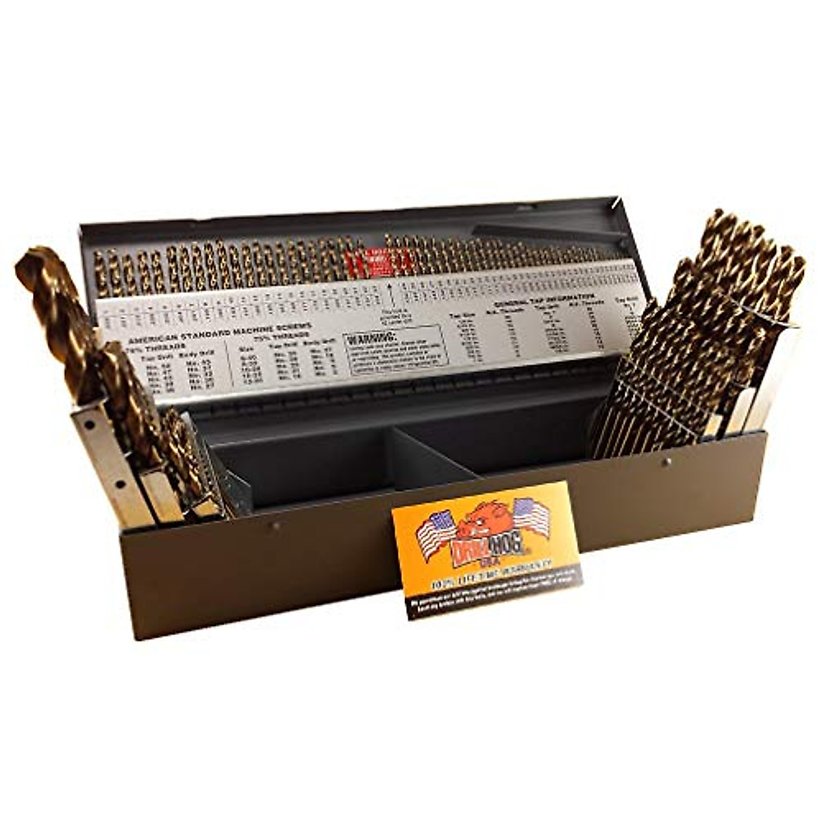 Drill Hog 115 Pc Drill Bit Set Cobalt M42 Fractional Letter Number