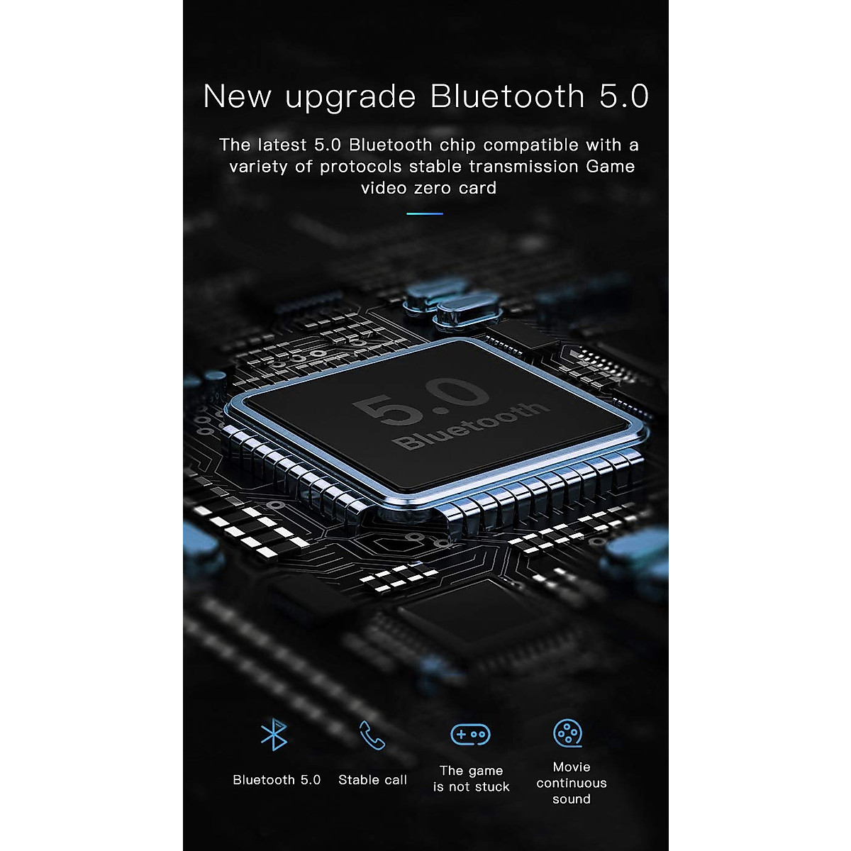 Amazing 7 LED Bluetooth Headphones with 8Hours Playtime, Wireless Headsets Over Ear, Hi-Fi Stereo, Multi-Colored Breathing Led, Built-in Mic, Snug Fit Earphones for Game Video DJ (Red Black)