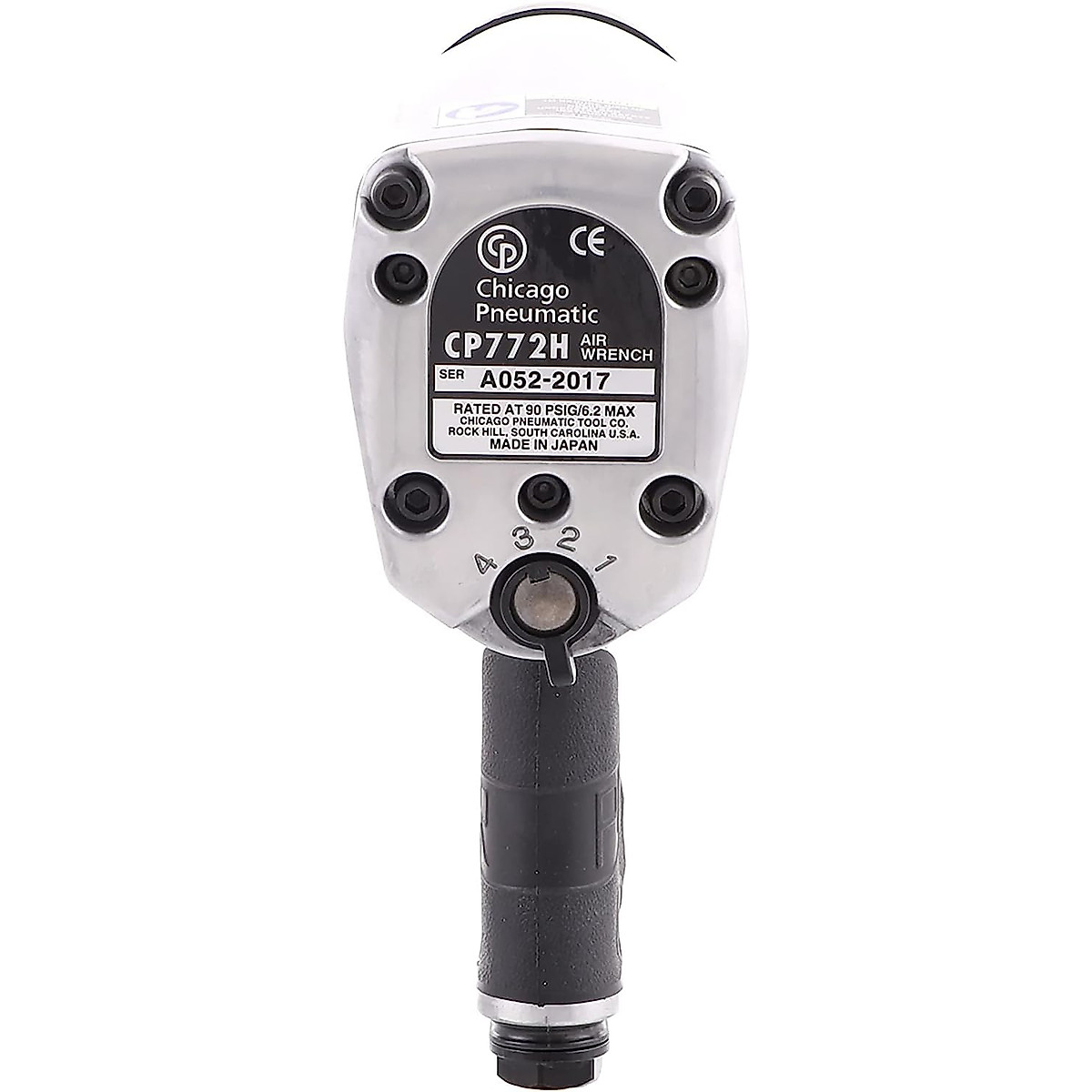 Chicago Pneumatic CP772H Air Impact Wrench (3/4 Inch), Air Impact Gun Industrial Repair & Assembly Tool, Pistol Handle, Pin Clutch, Max Torque Output 1000 ft. lbf/1350 Nm 4200 RPM