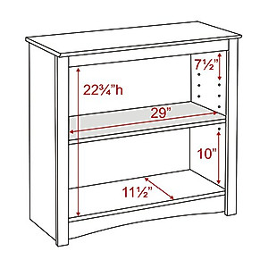 Prepac Home Office Espresso 2-shelf Bookcase