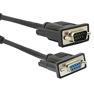 XMSJSIY DB9 RS232 to RJ45 Extender, DB9 9-Pin Serial Port Female&Male to RJ45 CAT5 CAT6 Ethernet LAN Extend Adapter Cable-2pcs (2-Cable)