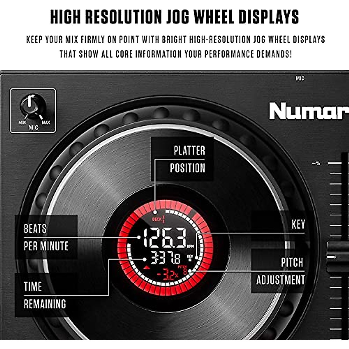 Numark Mixtrack Platinum FX + HF125 - DJ Controller For Serato DJ with 4 Deck Control, DJ Mixer and Audio Interface, and Professional DJ Headphones