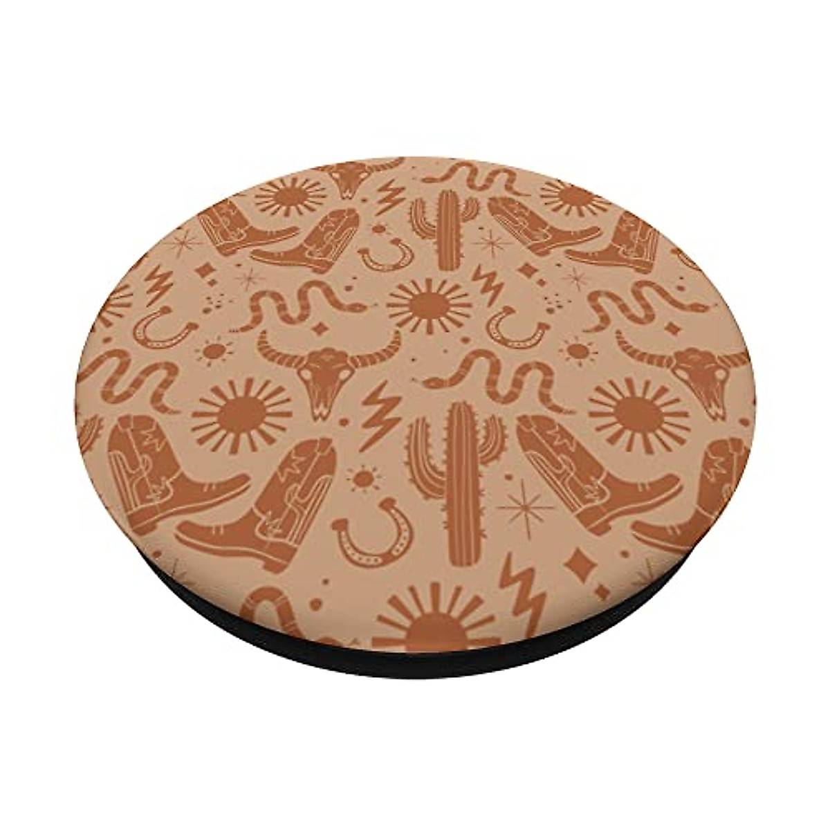 Cowboy Western Boho Cactus Pattern Warm Earth Tones PopSockets Swappable PopGrip