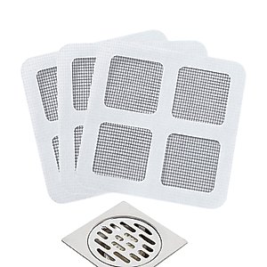 Shower Drain Sticker - Hair Guard Sewer, Floor Drain Mesh | 3 Bathtub Strainer Hair Catcher Patches, Disposablle Prevent Clogged Drains Filter Screen, Kitchen Sink Strainer Stopper for Trash