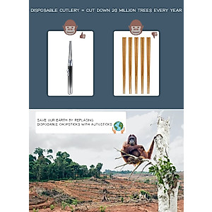 IROJEEF Reusable Chopsticks Metal Chopsticks Set Chopsticks kids Chopsticks Autosticks Press Chopsticks Beginner Chopsticks Easy Chopsticks Super portable Easy to Clean (Black)