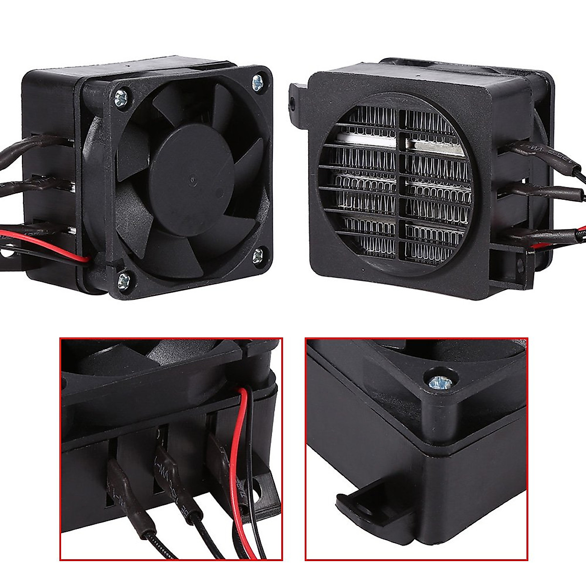 Fdit PTC Car Fan Air Heater for Small Room Space (12V 100W)