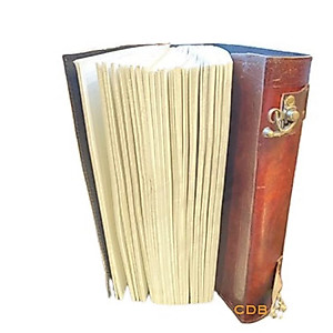 Cure De Bolso 560 Pages Large Leather Journal - Seven Chakra Diary Notebook With Stones Book Of Shadows Sketchbook Handmade Writing Notebook-7X10 Inches, Brown