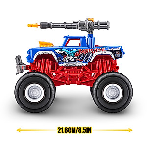 Metal Machines Monster Truck Wars (Jawesome) by ZURU, Toy Car Vehicle That Lights Up & Makes Sounds, Fireable Weapon, Batteries Included, Monster Truck Toys for Boys and Kids