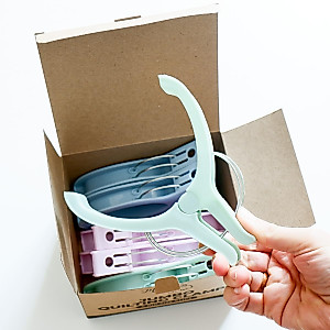 Madam Sew Jumbo Quilting Clamps | 6 Extra Large Clips for Sewing, Binding and Crafting Projects | 5 inch Wide Opening Keeps Fabric in Place