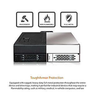 ICY DOCK 2 Bay U.2/U.3 NVMe SSD PCIe 4.0 Enclosure for 5.25” Bay | ToughArmor MB105VP-B