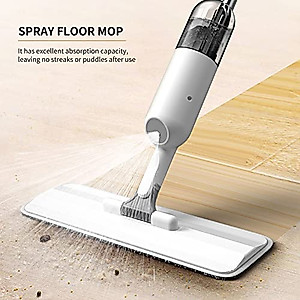 XIXIAN Spray Floor Mop for Floor Cleaning Microfiber Floor Mop Dry Wet Mop 350mL Bottle Dust Cleaning Mop Hardwood Wood Floor Cleaner Mop 360 Rotate Dry Wet Mop