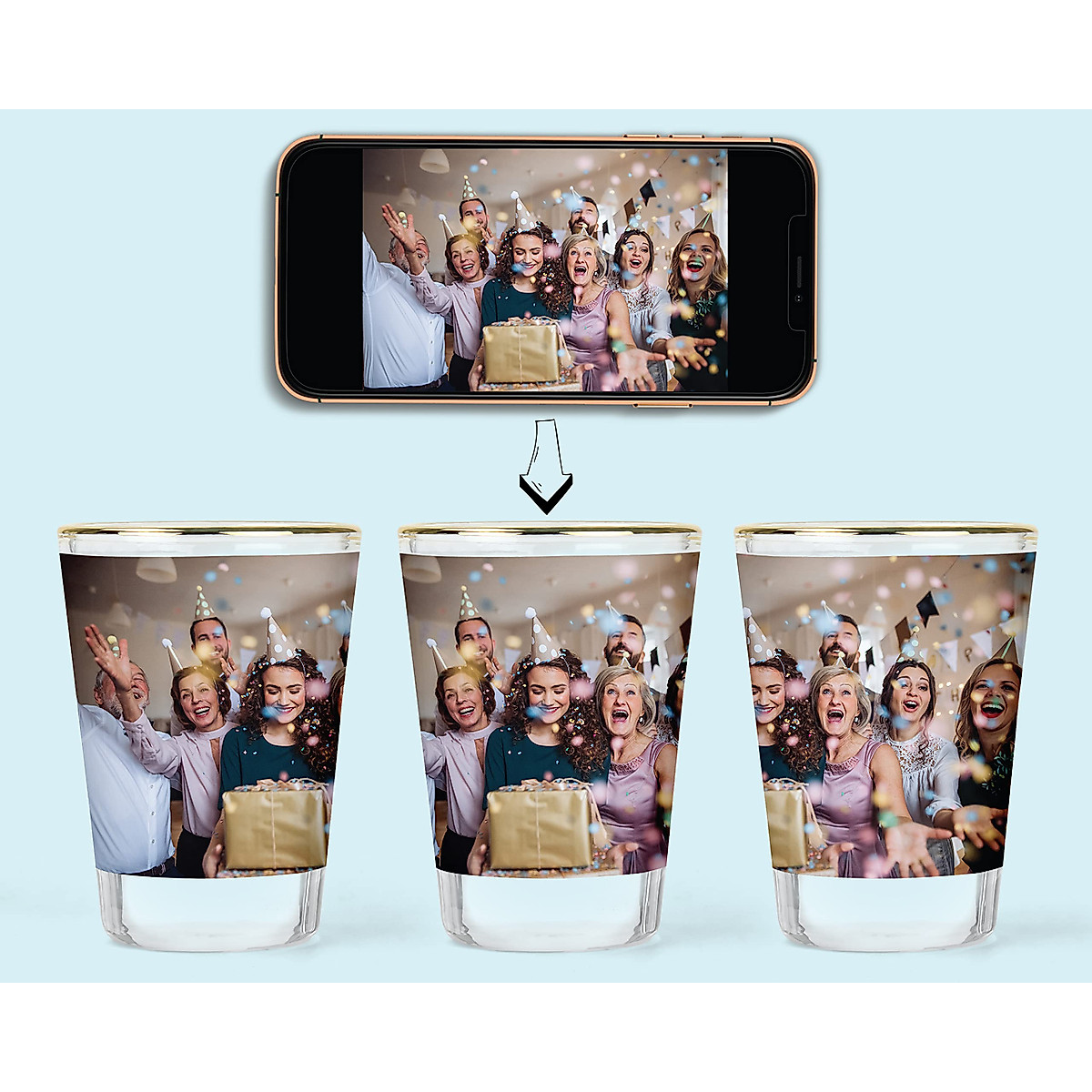 Custom Shot Glasses - Customized Shot Glass - Picture Shot Glasses - Wedding Shot Glass - Personalized Shot Glasses - Birthday Shot Glass