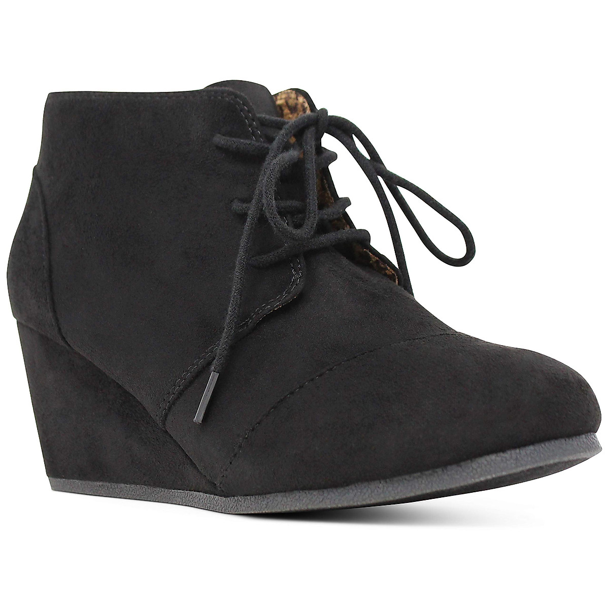 MARCOREPUBLIC Galaxy Girls Kids Childrens Wedge Boots - (Black) - Little Kid 2