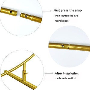 7ft Round Backdrop Stand,Iron Circle Wedding Arch,Flower Ring Arch Stand Circle for Valentine's Day,Wedding,Birthday,Christmas,Garden Decoration(7ft, Gold)