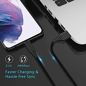 USB Type C Charger Cable 6FT+10FT,Charging Cord for Samsung Galaxy S22 S23 Plus Ultra FE A52 5G A02S A04S A14 A12,Tab A8 10.5 2022,Tab S8 Tablet,Moto G Stylus/G Power/TCL 30 XE 5G/20 SE,3A Fast Charge