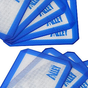 Silicone Alley, 10 Non-stick Silicone Mat Pad, Small Rectangle 5 X 4 Inch, Blue