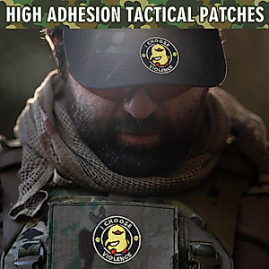 XMJY I Choose Violence Patch, 3" Embroidered Meme Patch with Hook and Loop Backing, Humorous Funny Morale Patch for Tactical Backpacks, Hats, Lunch Bags, Vests, Jackets
