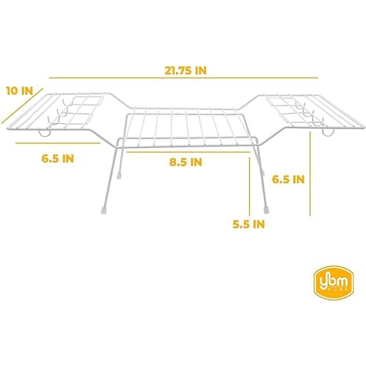 Ybm Home Wire Kitchen Counter and Cabinet Helper Shelf, Shelf Storage Organizer White 2214 (1)