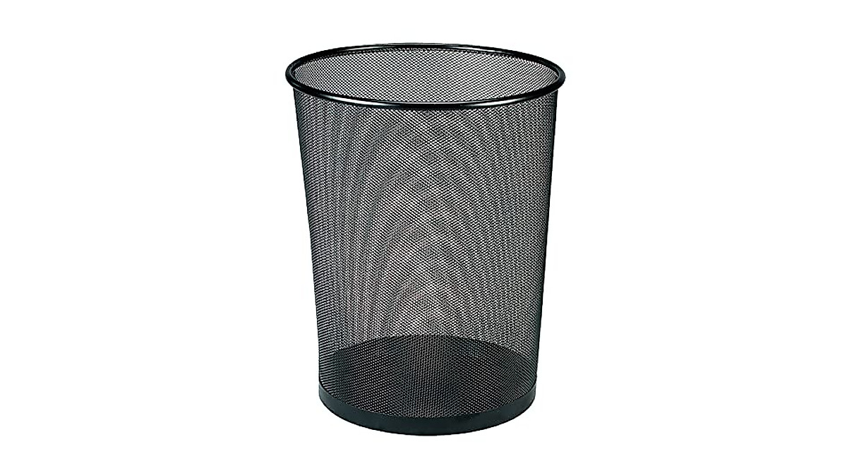 Stylish Mesh Wastebasket for Modern Offices