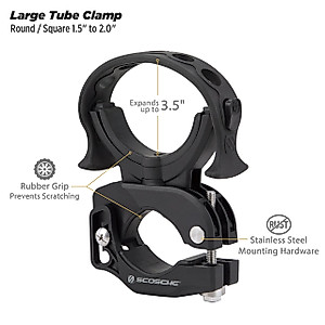 SCOSCHE PSM11003 TerraClamp Heavy Duty Fire Extinguisher and BoomBottle Universal Vehicle Mount, Small (Pack of 2),Black