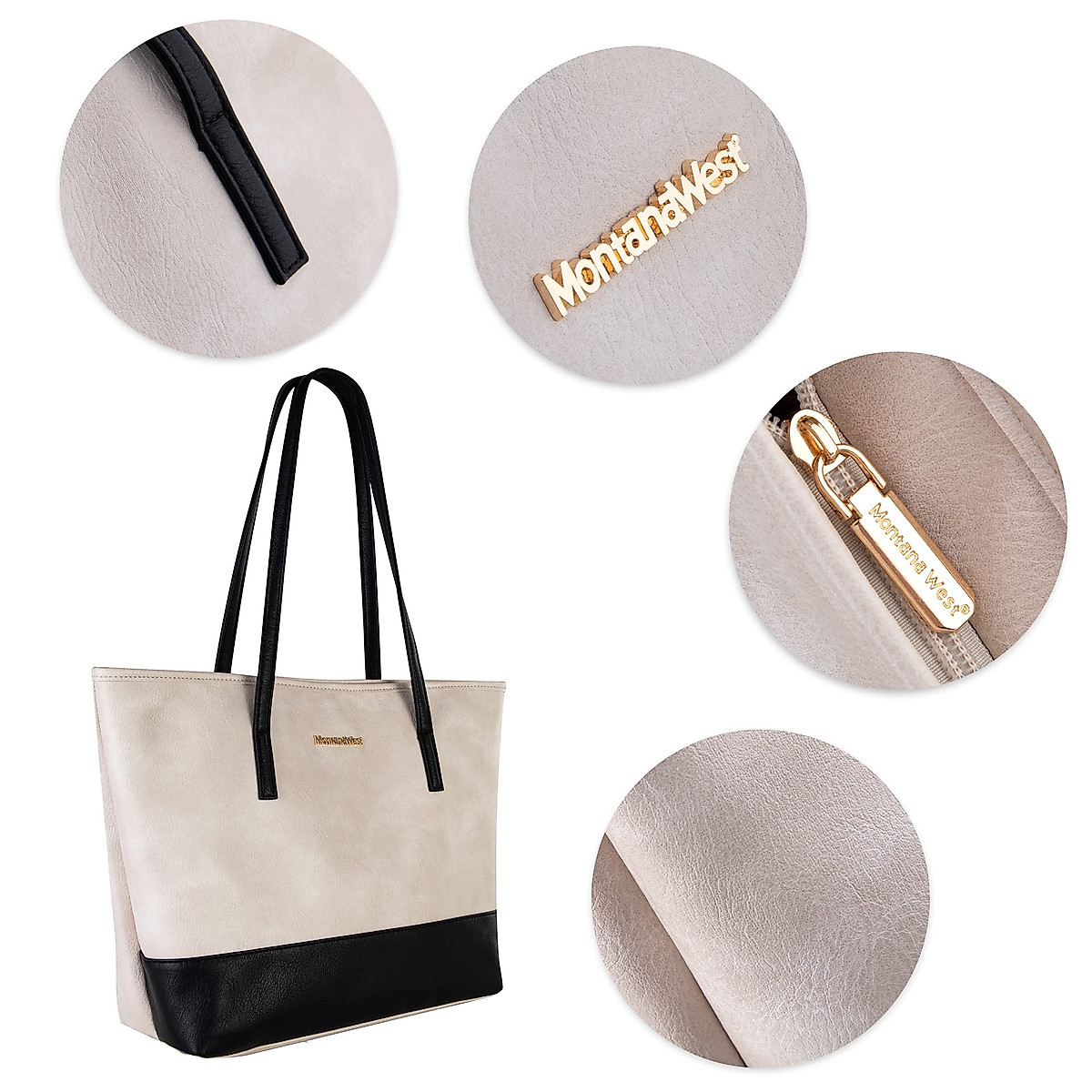 Montana West Tote Bags Large Leather Purses and Handbags for Women Top Handle Shoulder Satchel Hobo Bags MWC-028CWT-BK