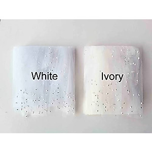 AMAJIERUIZE Women's Short 2 Tier Pearls Wedding Bridal Veil With Metal Comb (Ivory)